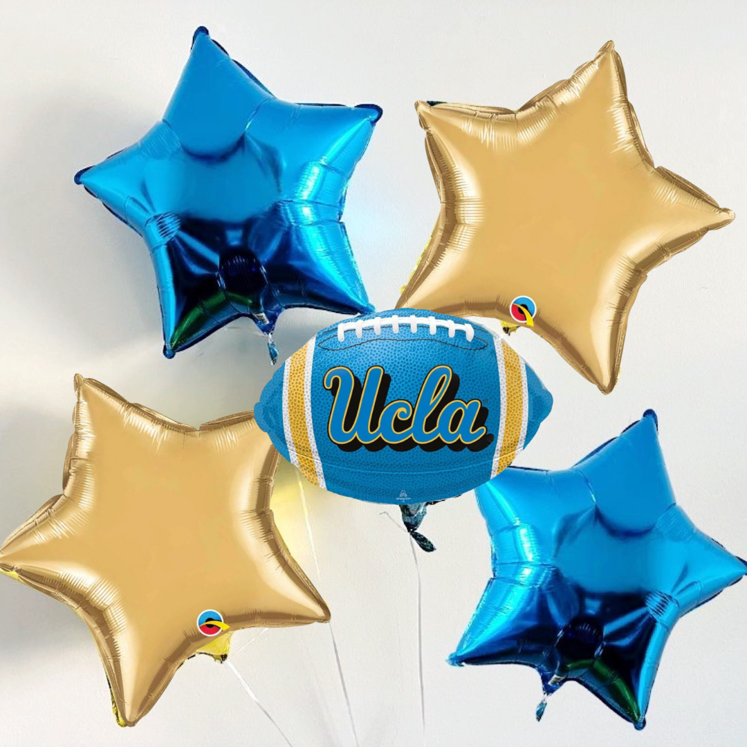 UCLA Football Balloon Bouquet | Football Party Decorations – Swanky ...