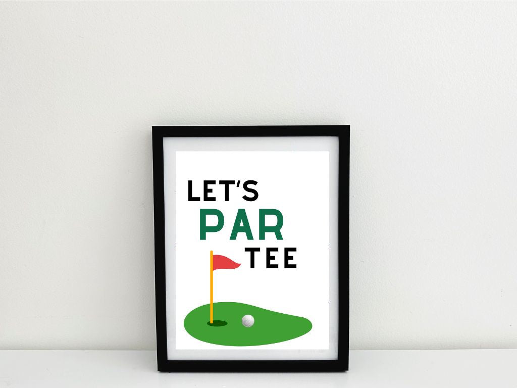 Let's Par-tee Party Decorations | Golf Posters | Free Download – Swanky ...