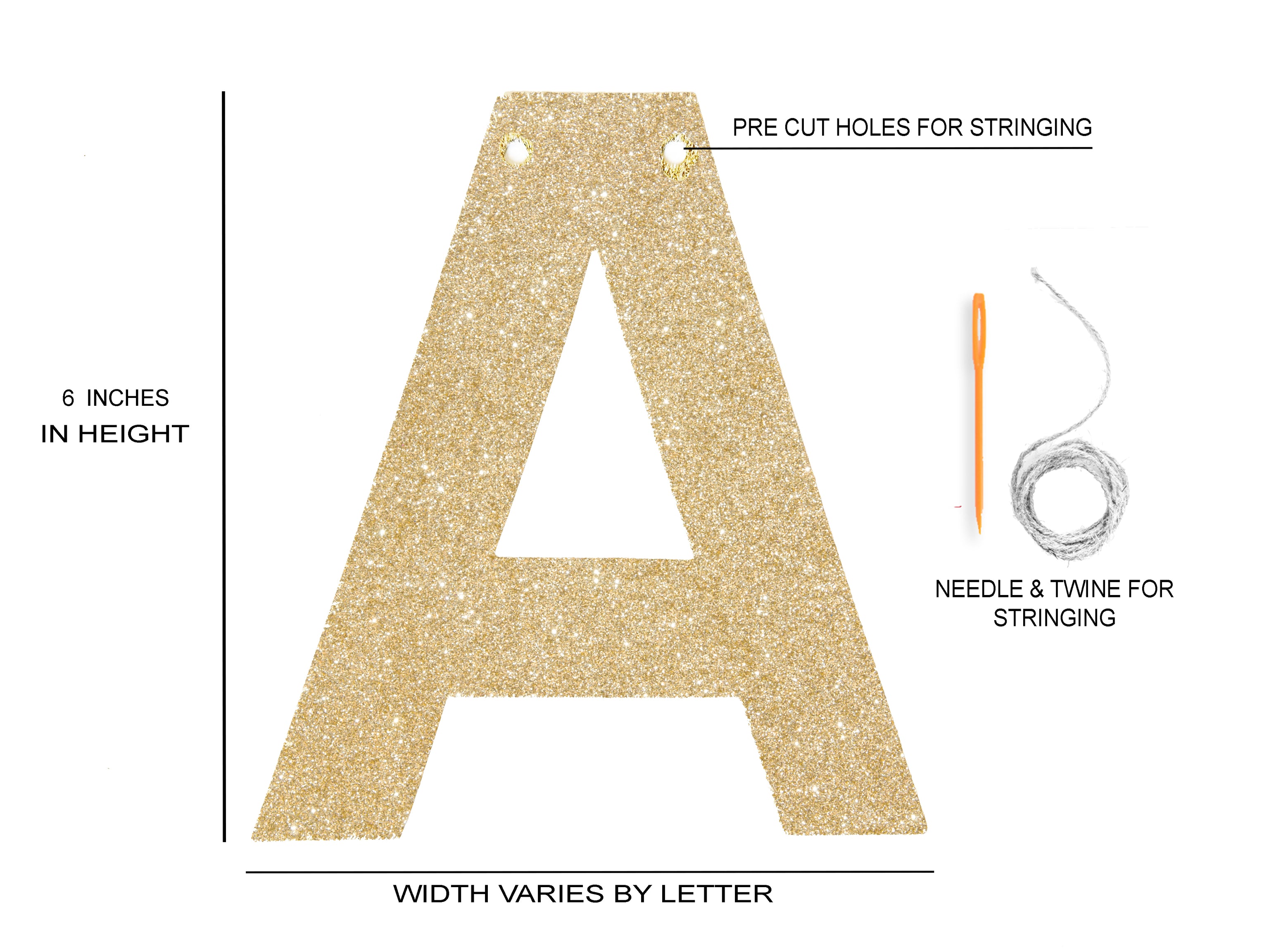 Nifty Fifth Gold Glitter Banner | 50th Birthday Party Decorations ...