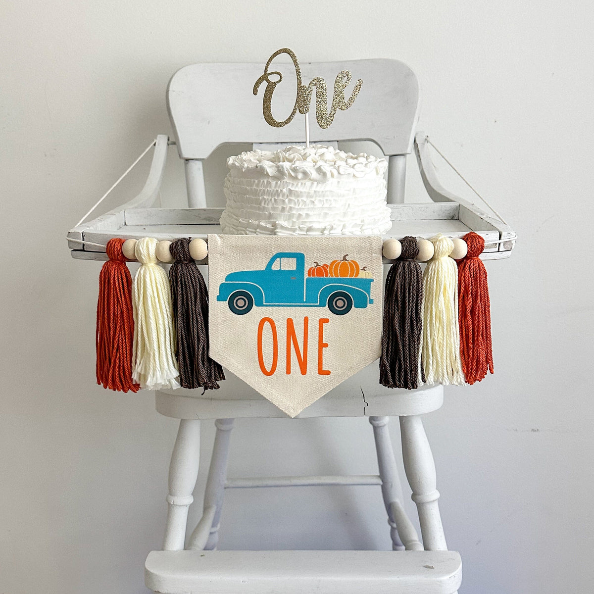 Fall 1st Birthday Party Decorations | Pumpkin Truck First Birthday Tas ...
