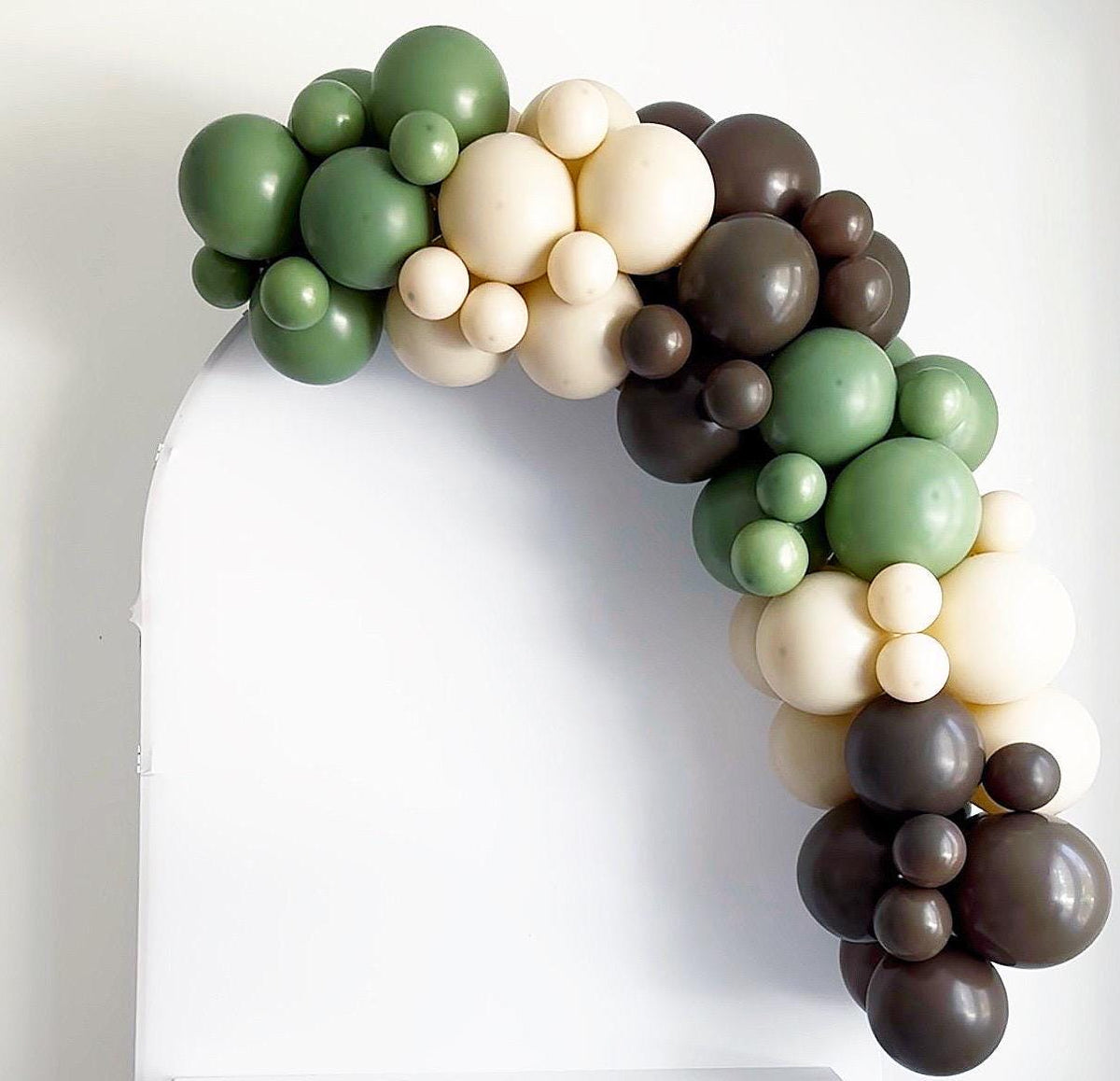 6 Foot Balloon Garland | Green, Brown and Tan Balloon Garland – Swanky ...