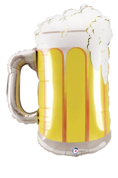 Large Foil Beer Balloon, 34 inch Foil Frosty Beer Balloon, Beer Birthd ...