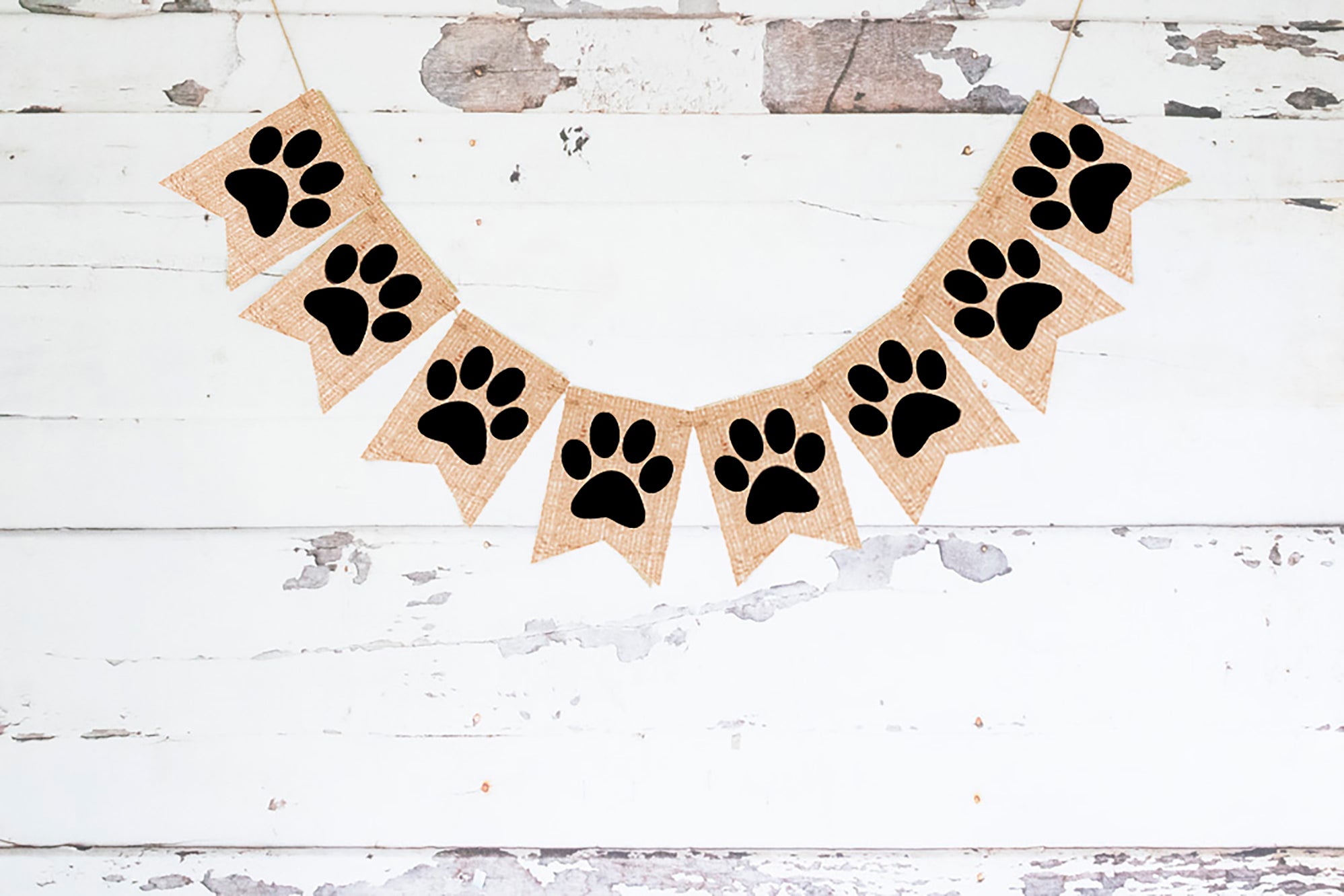 Pet Decor, Paw Print Banner – Swanky Party Box
