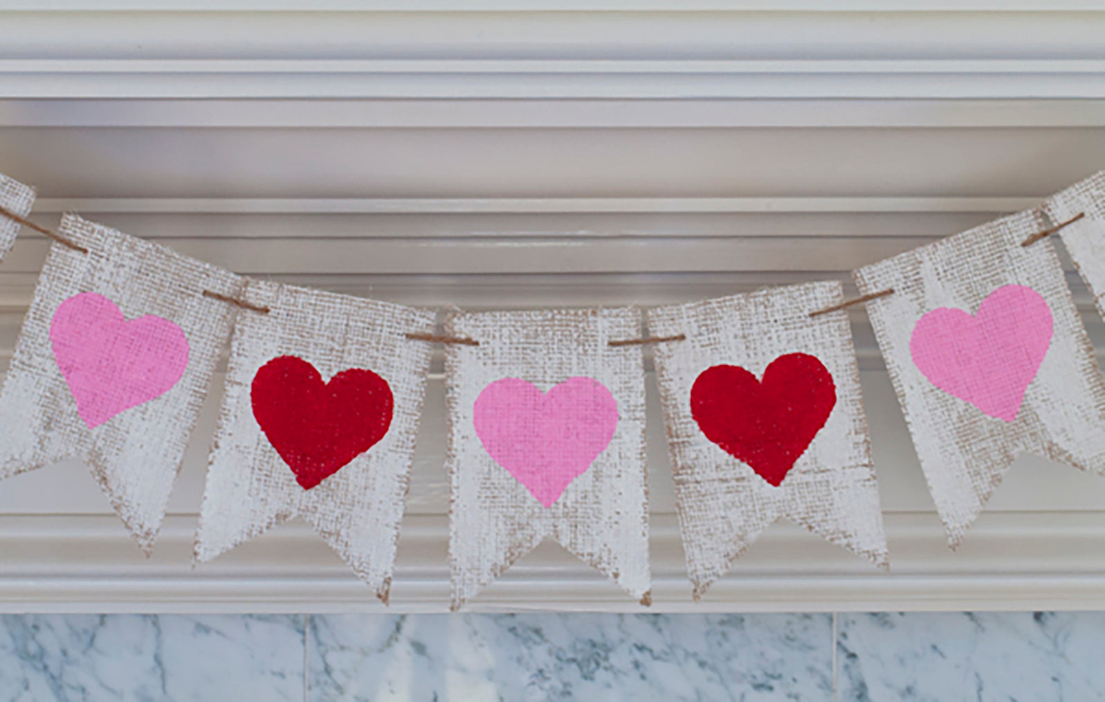 Valentine's Decor, Pink and Red Heart Banner – Swanky Party Box