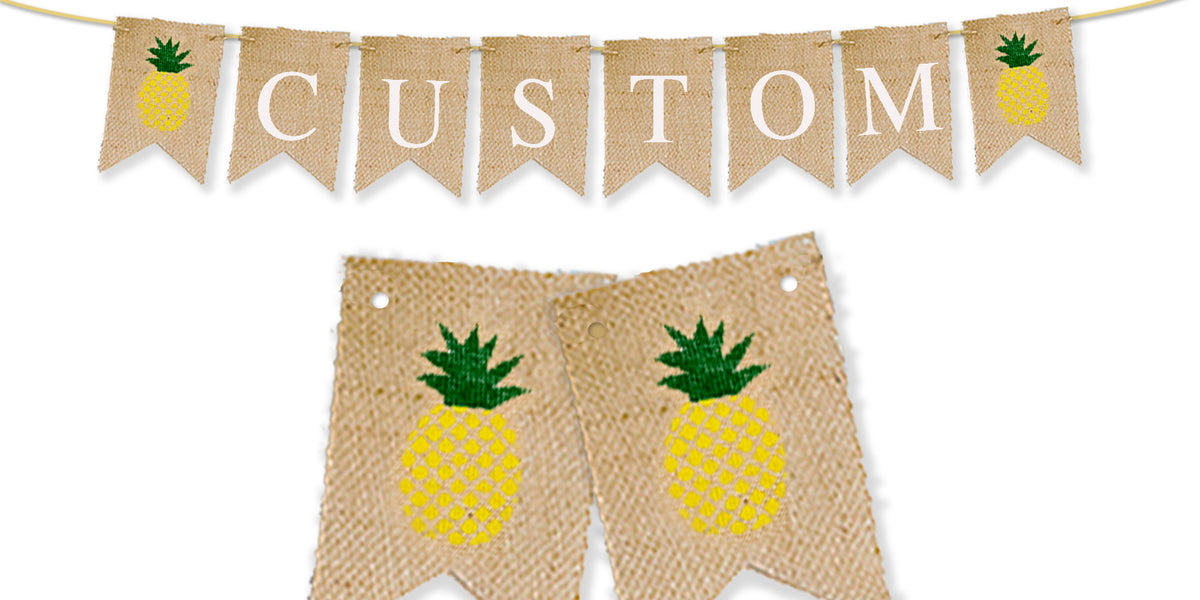 Personalized Pineapple Banner | Custom Summer Birthday Party Decor ...