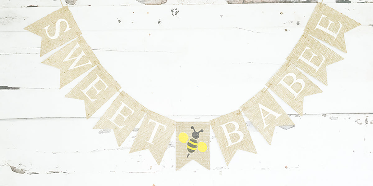 Baby Shower Decor, Sweet Babee Bumble Bee Banner – Swanky Party Box
