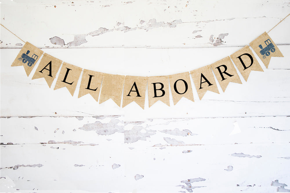 Train Decor, All Aboard Train Banner – Swanky Party Box