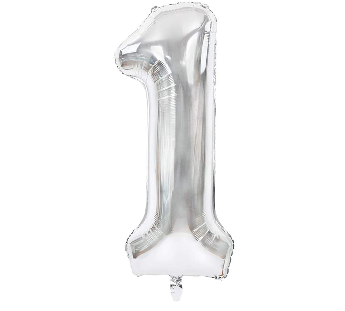 Large Silver One Balloon, 40 inch Silver Foil Number One Balloon, 1st ...