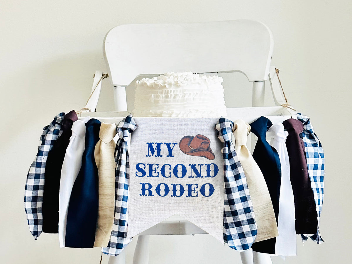 FINAL SALE My Second Rodeo Banner | Western 2nd Birthday Decor | Cowbo ...