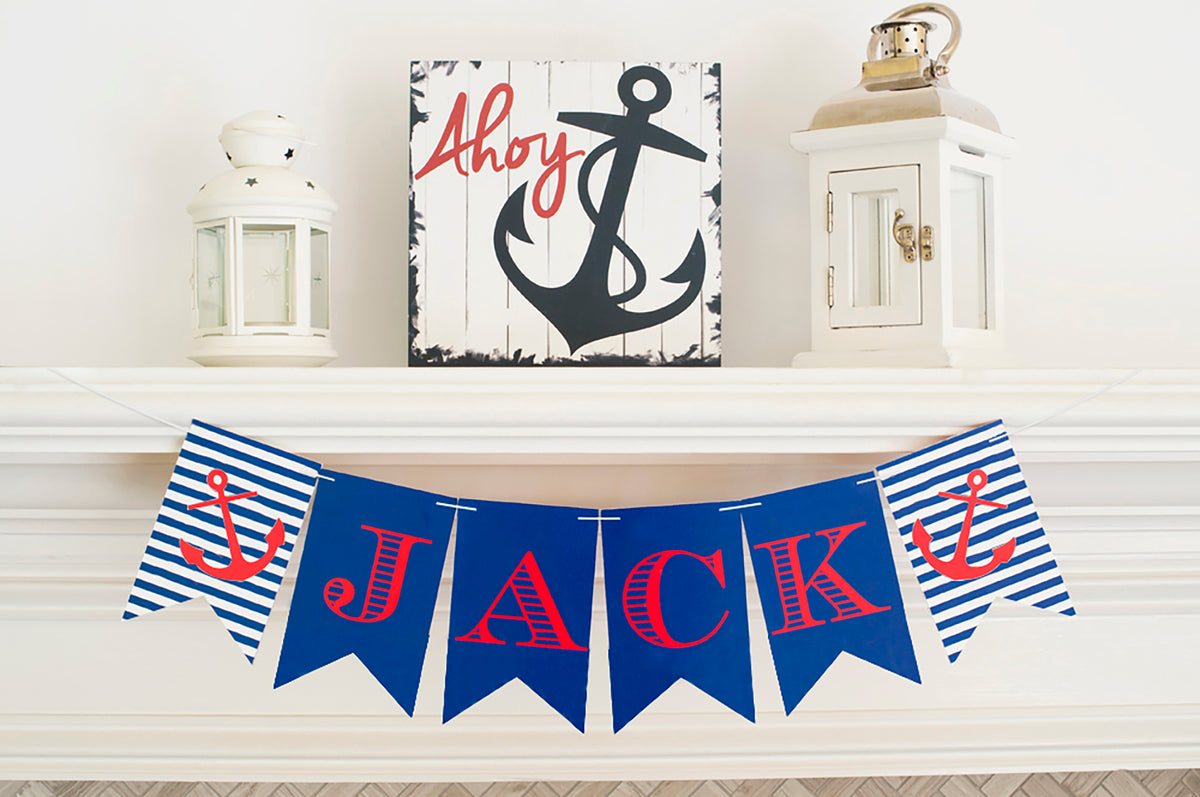 Personalized Nautical Themed Party Banner – Swanky Party Box