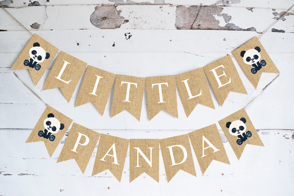 Little Panda Banner | Zoo or Safari Baby Shower or Birthday Party Deco ...