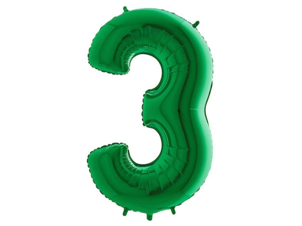 Green 3rd Birthday Balloon | Green Number 3 Balloon | 3rd Birthday Dec ...