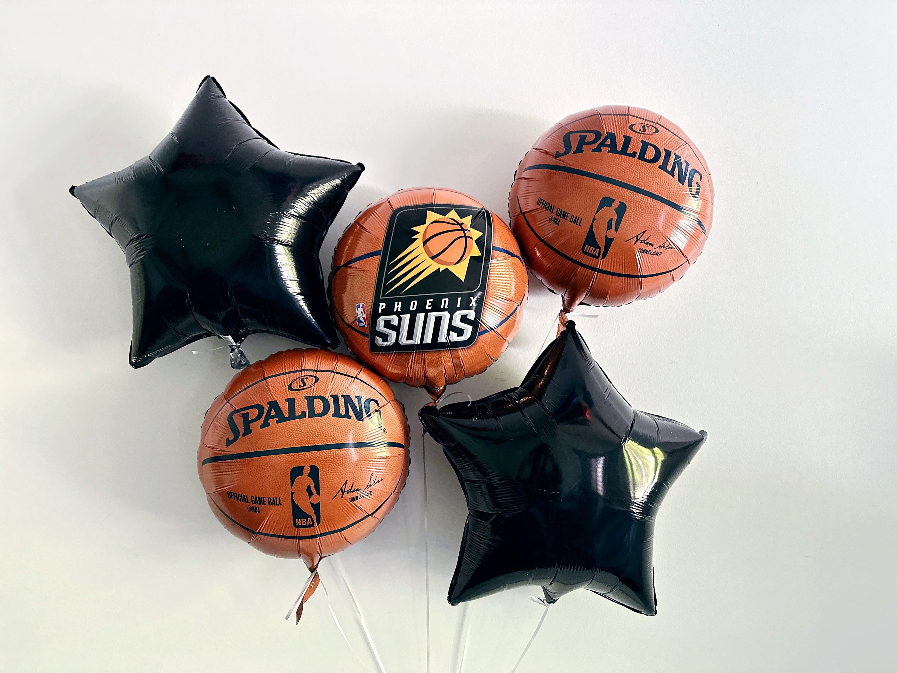 Suns Basketball Balloon Bouquet | Basketball Party Decorations – Swanky ...
