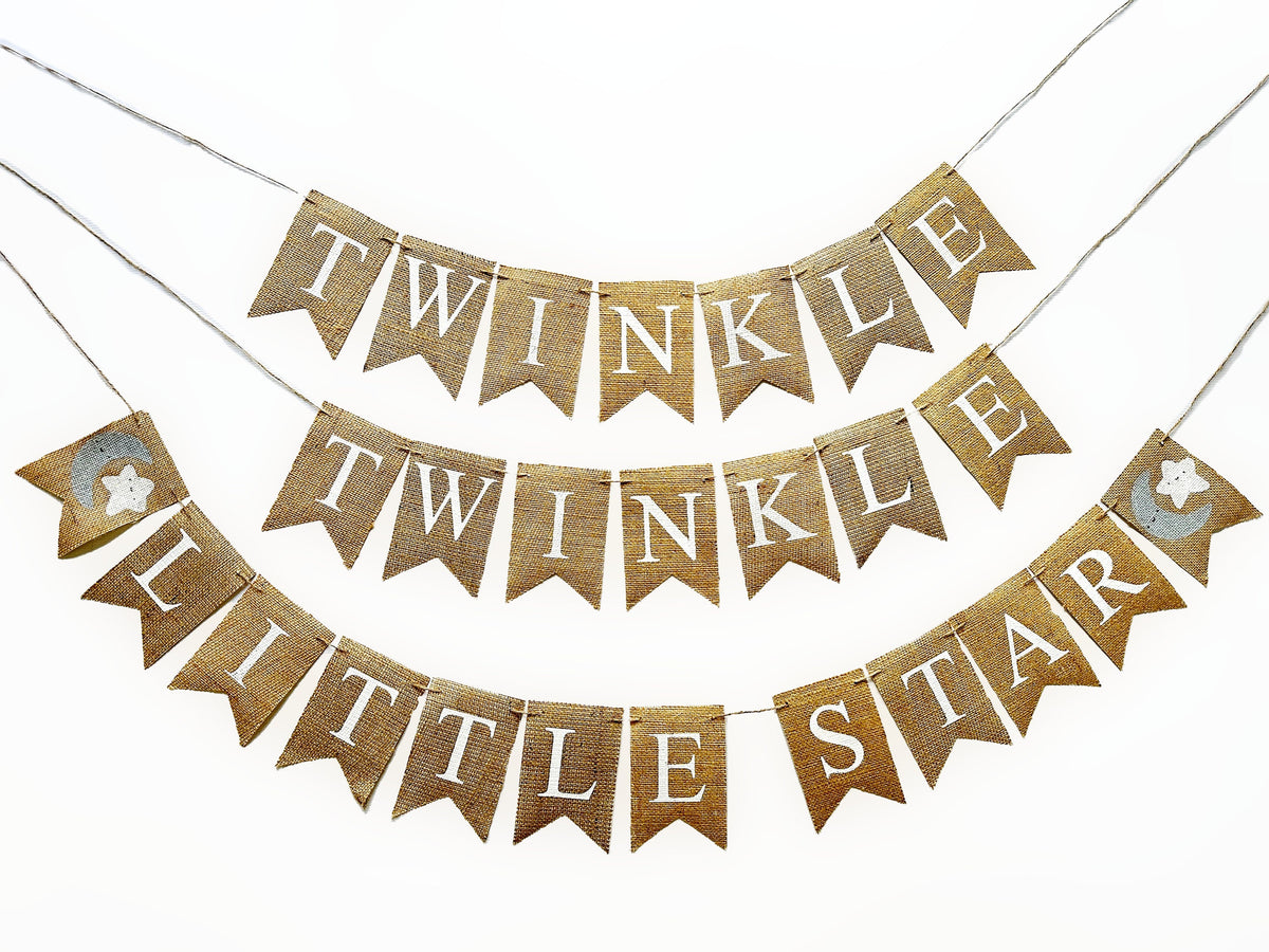 Twinkle Twinkle Banner | Little Star Baby Shower or Nursery Decoration ...