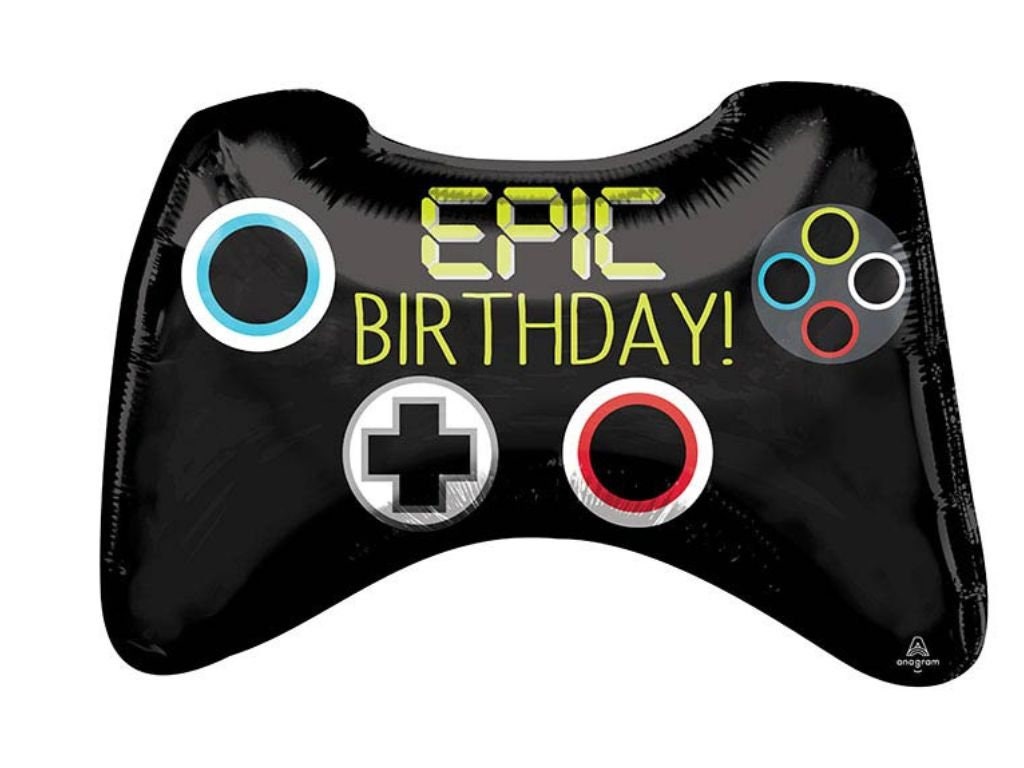 Video Game Controller Balloon | Gaming Birthday Party Decorations ...