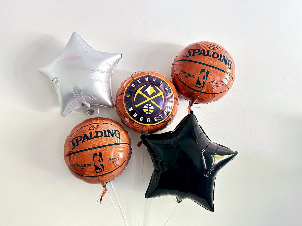 Nuggets Basketball Balloon Bouquet | Basketball Party Decorations ...