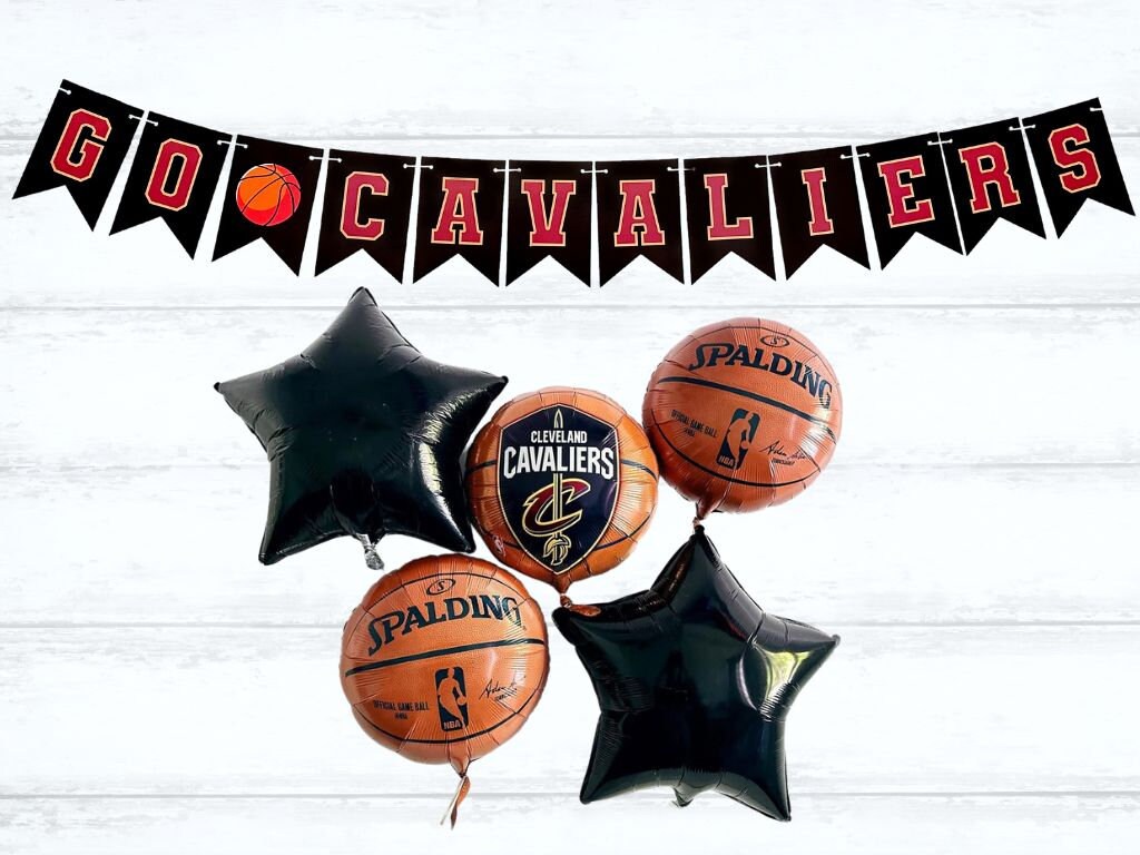 NBA Cavaliers Party Collection | Basketball Balloons & Banner Sets ...