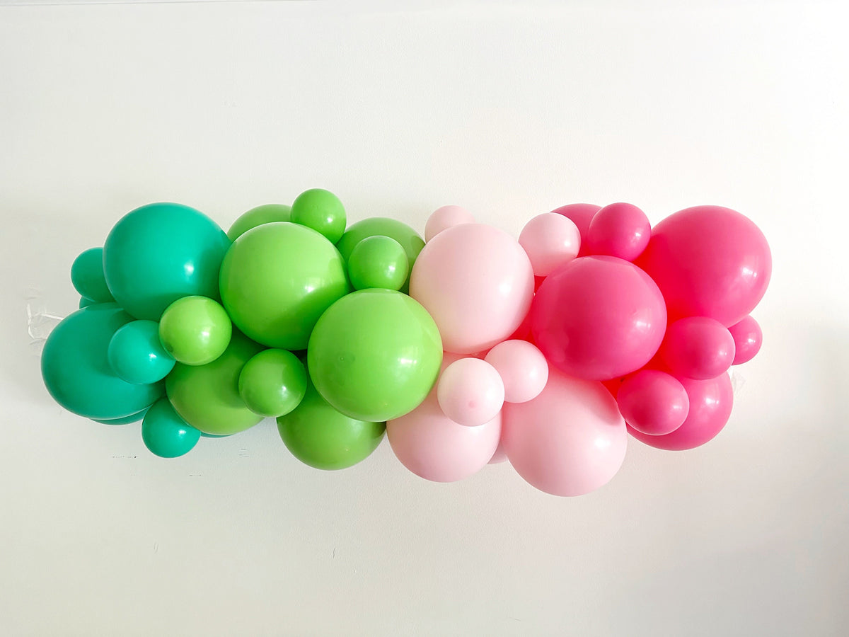 Pink And Green Balloon Garland Swanky Party Box