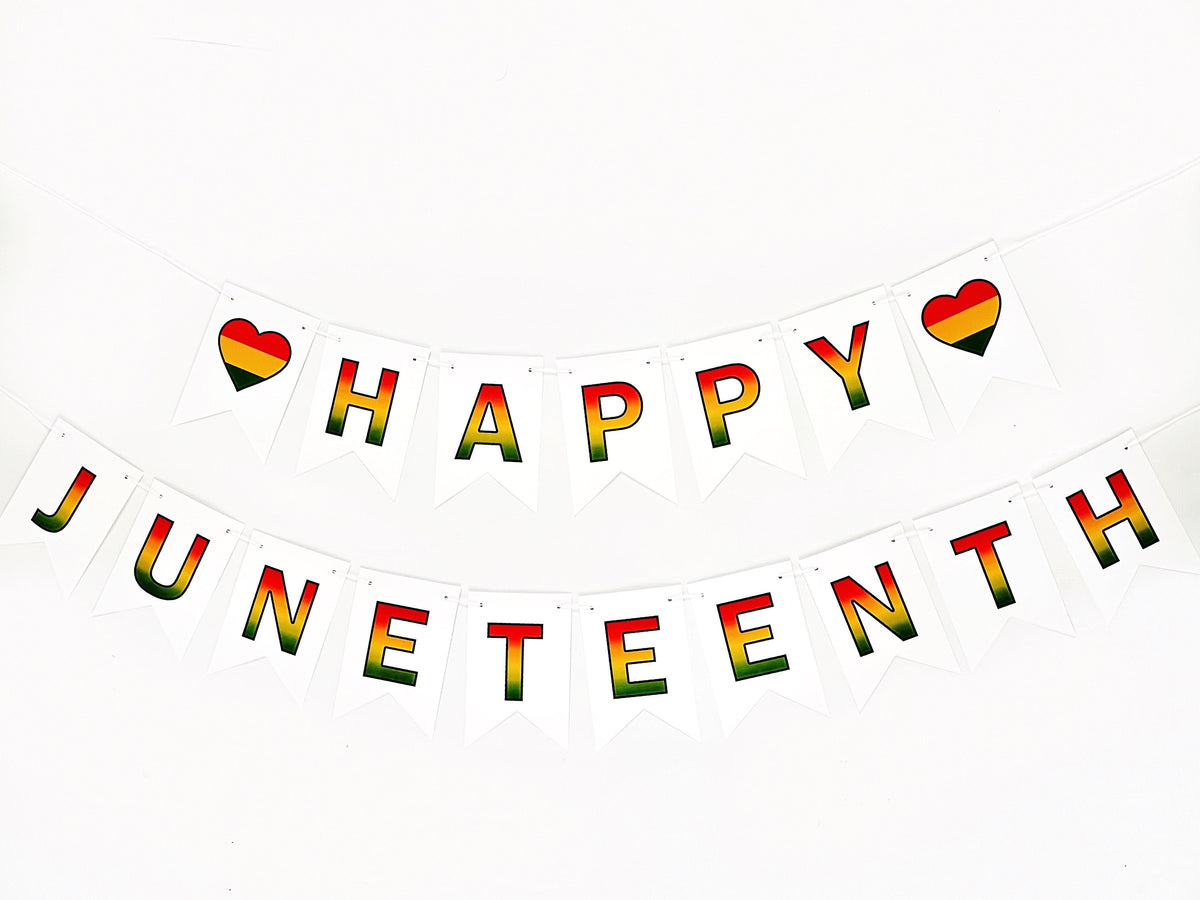 Happy Juneteenth Card Stock Banner | Freedom Day Decorations – Swanky ...
