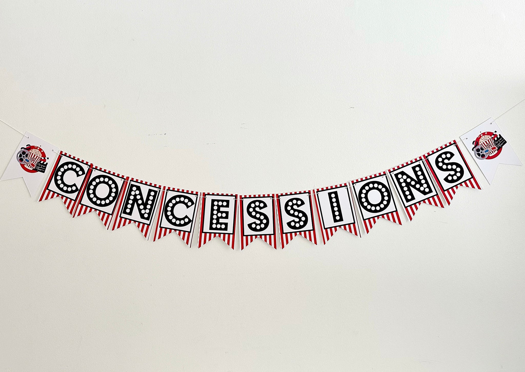 Movie Concessions Banner | Concessions Stand Sign or Movie Night Decor ...