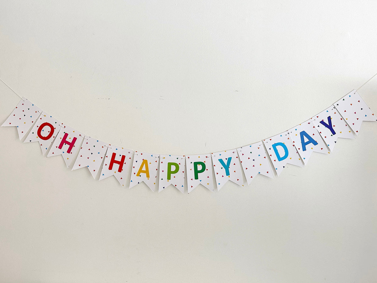Oh Happy Day Banner – Swanky Party Box