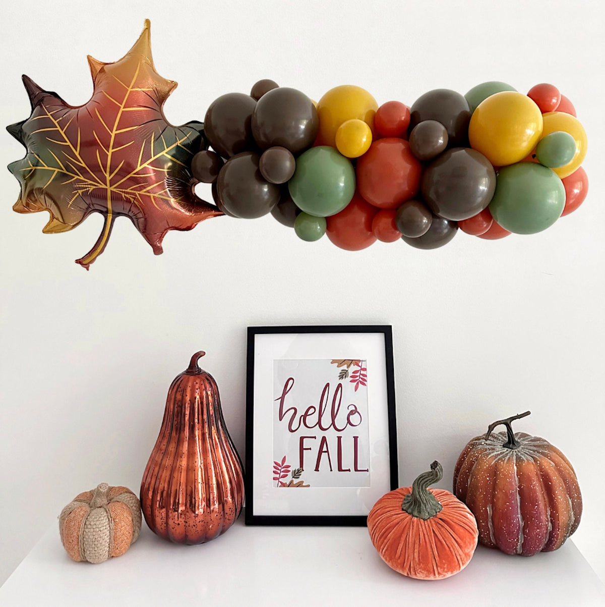 Warm Fall Balloon Garland & Leaf Balloon | Fall or Thanksgiving Decora ...