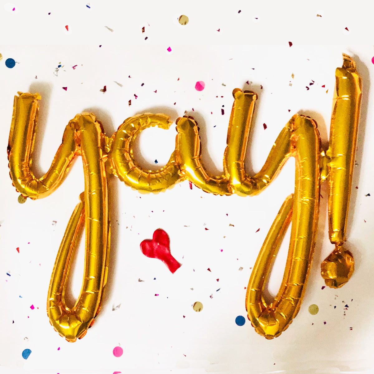 Yay Gold Script Balloon 35 inch, Engagement Balloon, Graduation Sign ...